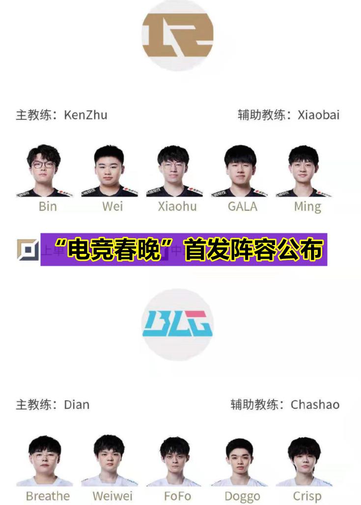 「Uzi打RNG都不敢上場！」BLG公布首發名單，電競春晚成笑話？ - 頭條匯