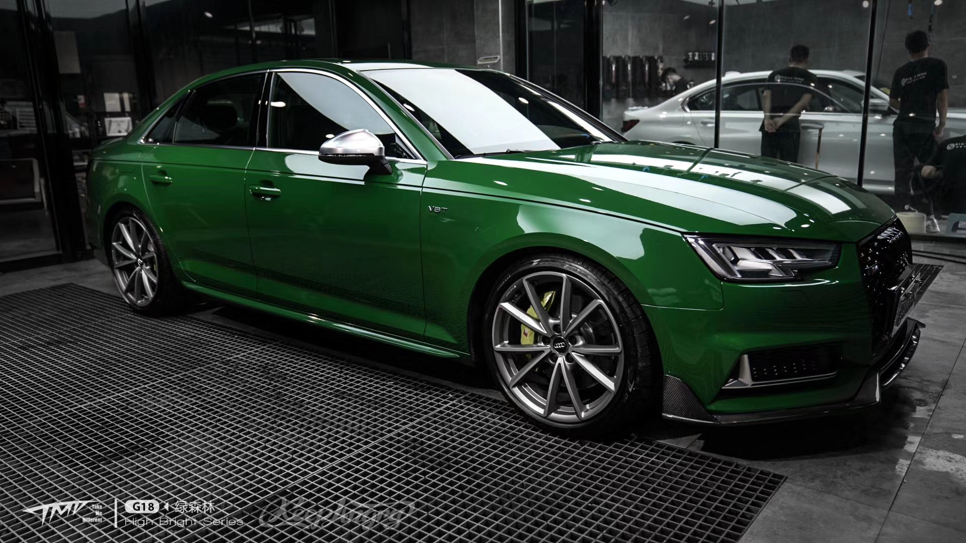 This green is too dazzling, TMD tide brand Audi S4 forest green color ...