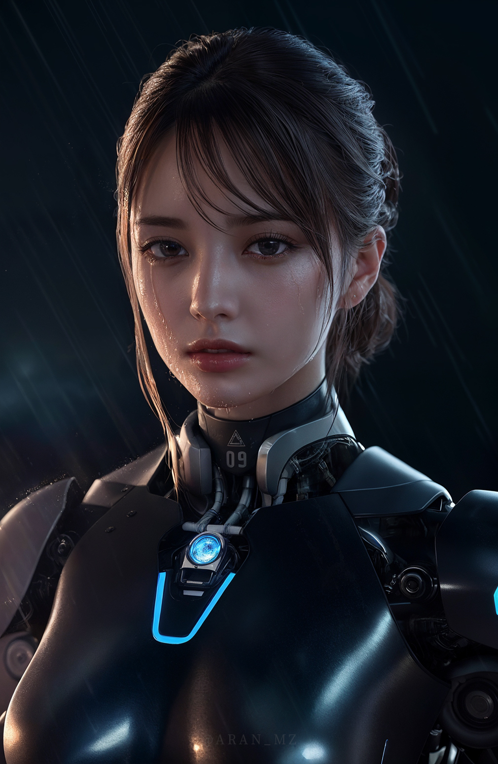 The Japanese beauty robot will scream after pinching her, the voice and ...