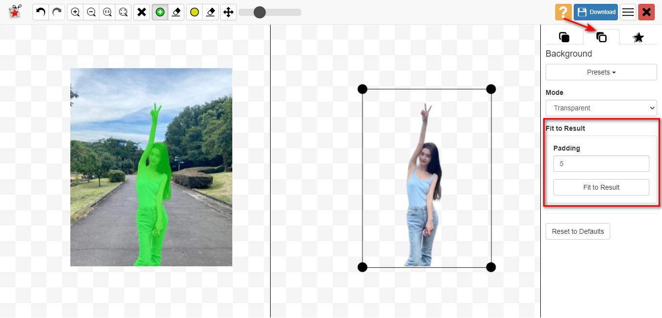 How to crop a picture after removing the background - iNEWS