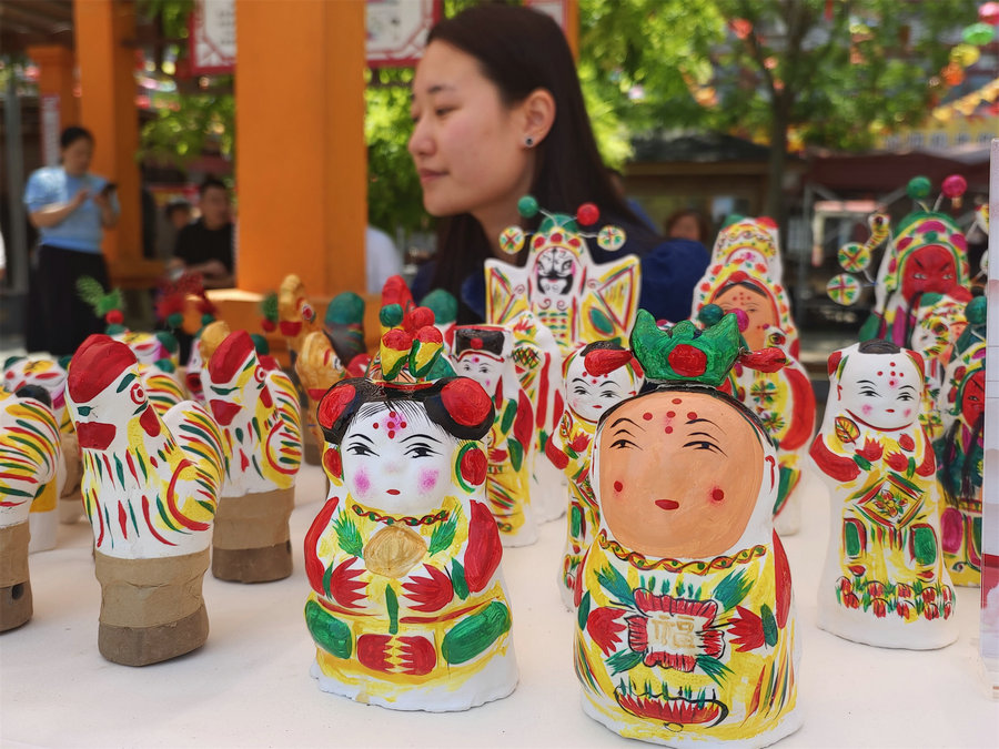Intangible cultural heritage products all on stage, characteristic ...