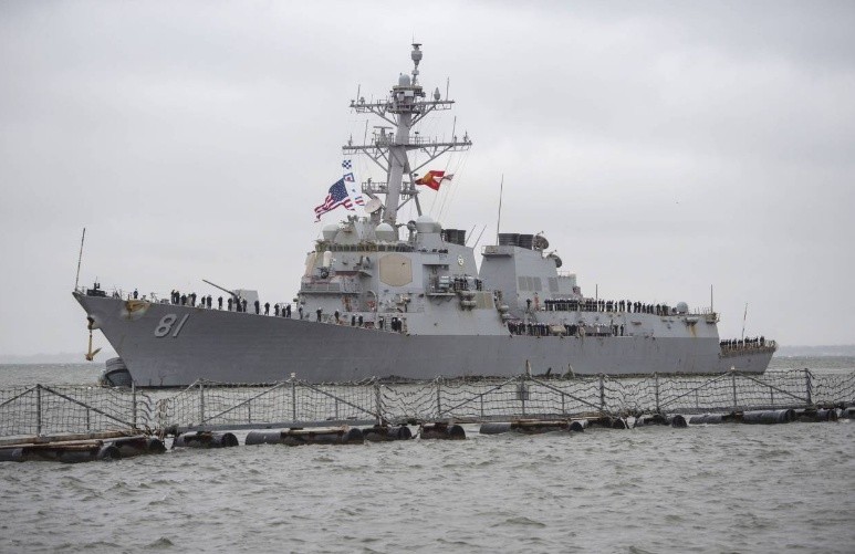 The Burke ship was on fire and the cruiser was decommissioned. The U.S ...