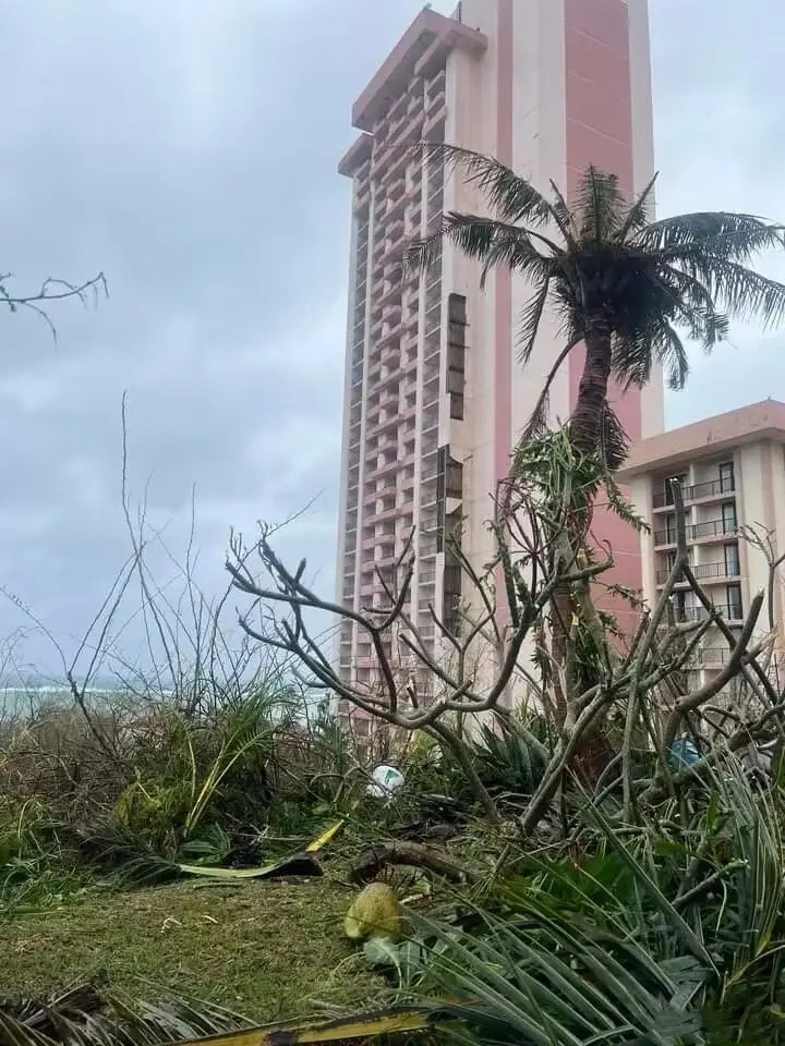 The U.S. military base in Guam was hit hard by the typhoon, and ...