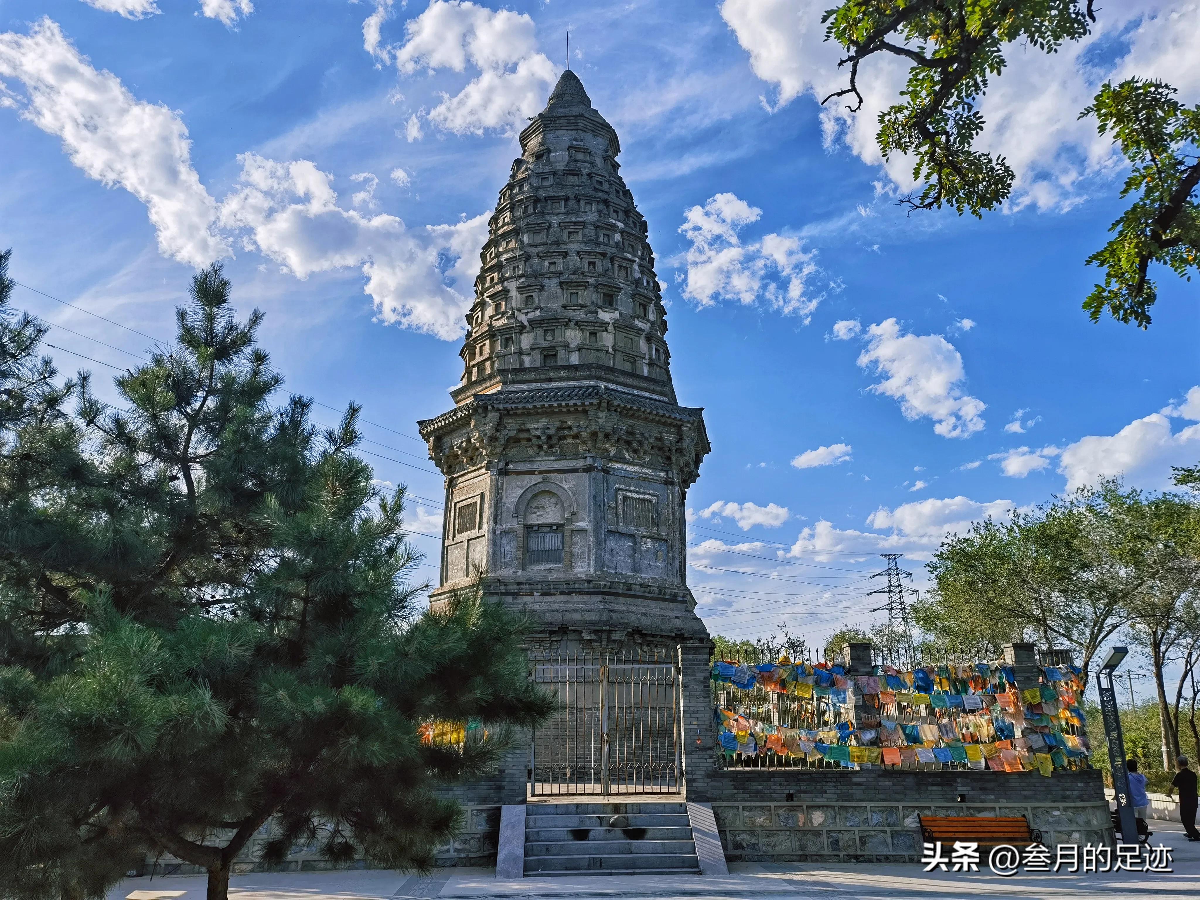 Beijing Fengtai, a thousand-year-old pagoda, Zhengang Pagoda, one of the few ancient pagodas in ...