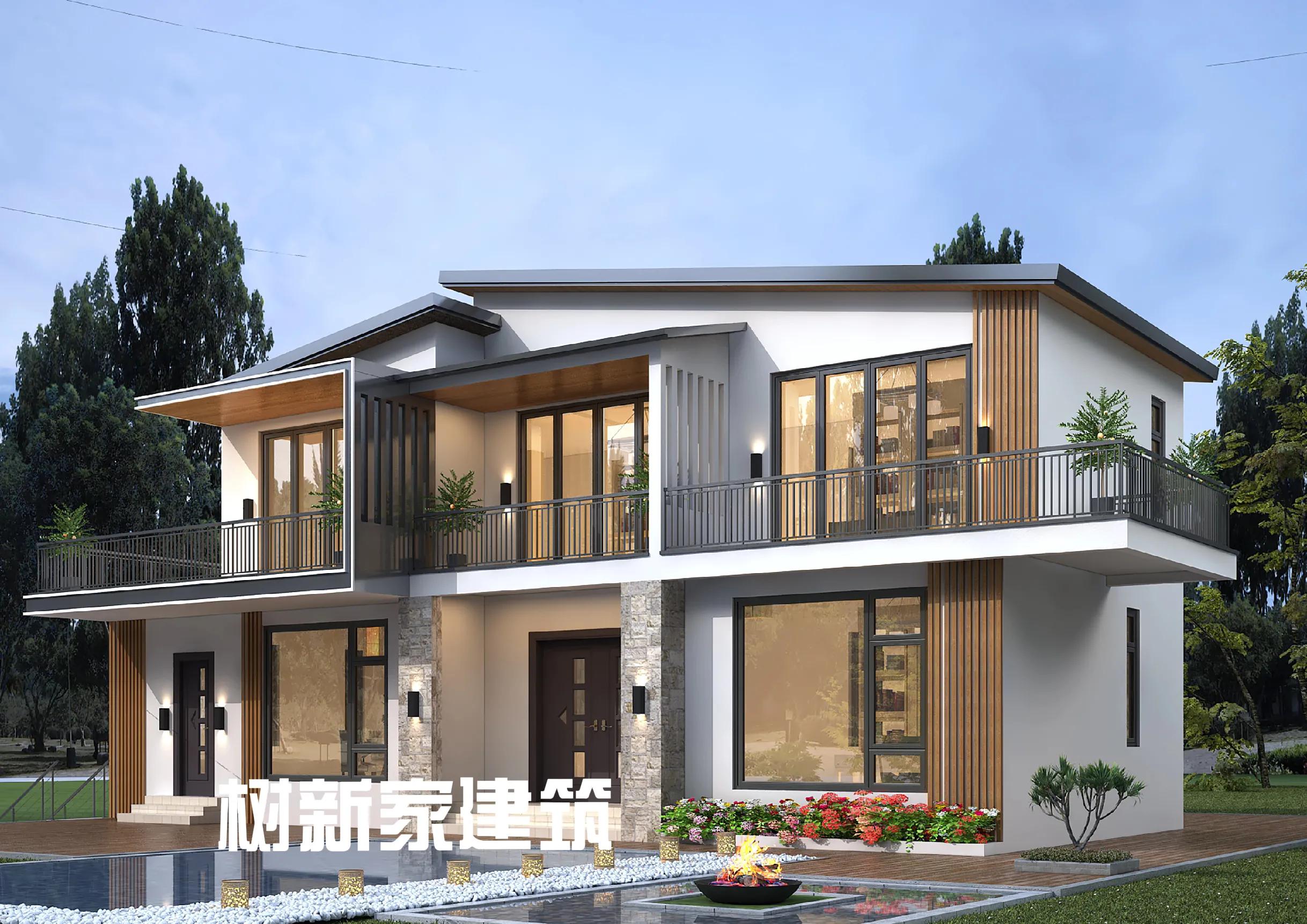 Two-story simple pastoral style self-built house - iNEWS