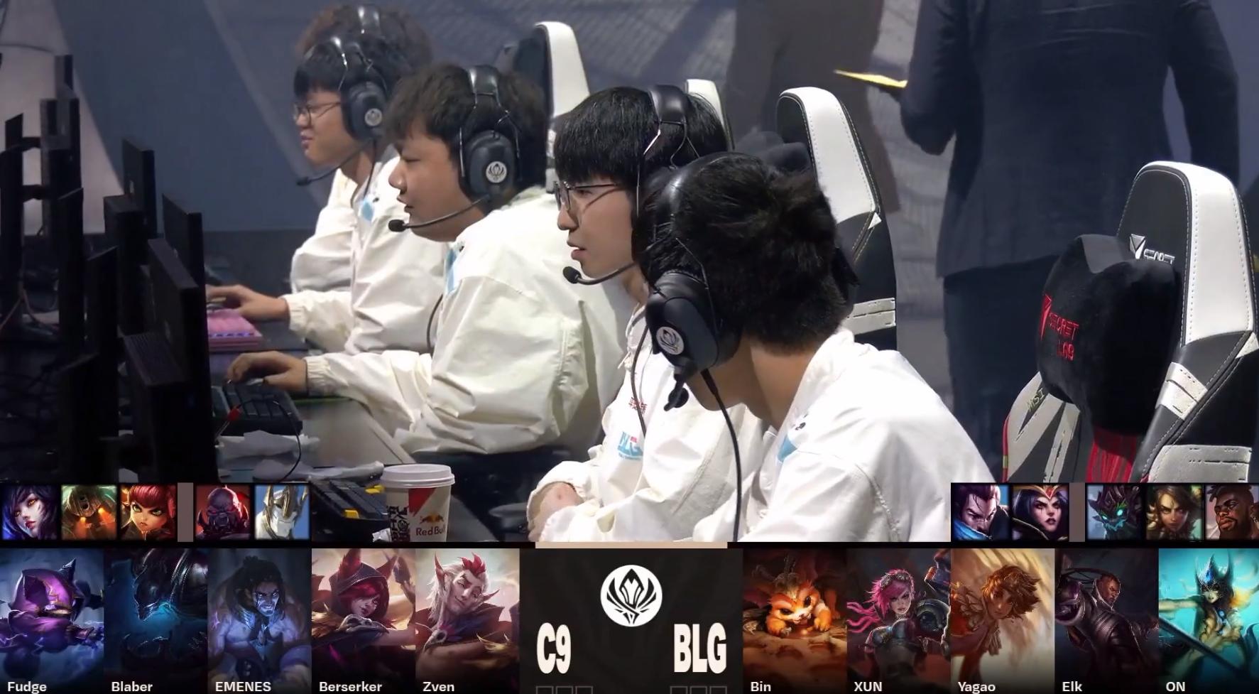 "It has been delayed for at least 17 minutes!" BLG took a point first ...