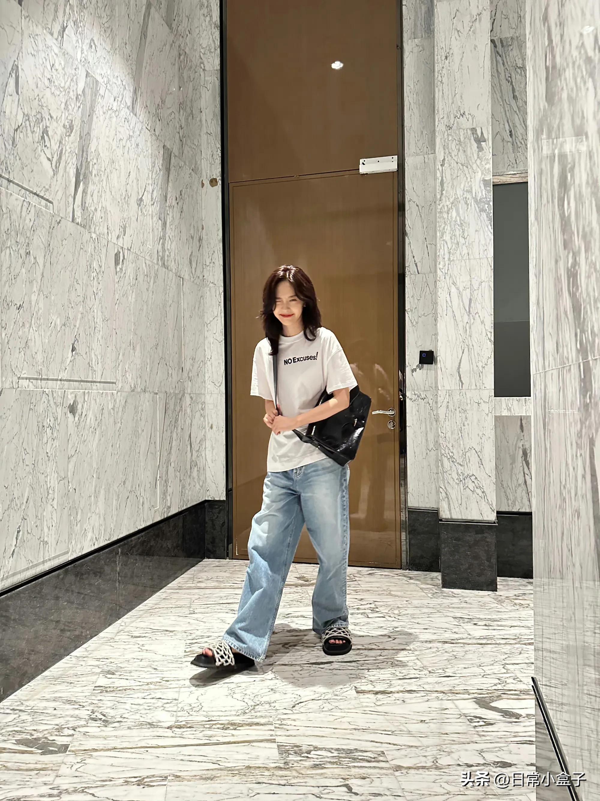 Lu Yangyang's outfits are too individual! Fishnet slippers become the ...