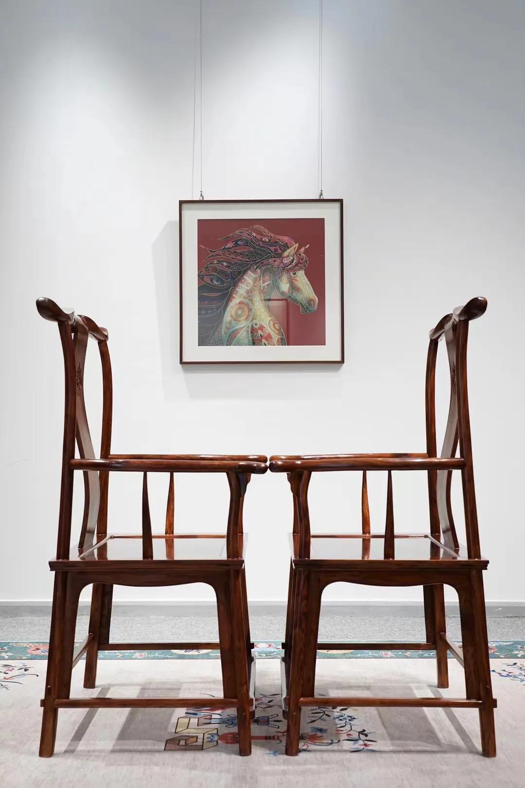 Hainan Huanghuali four-piece official hat chair set - iNEWS