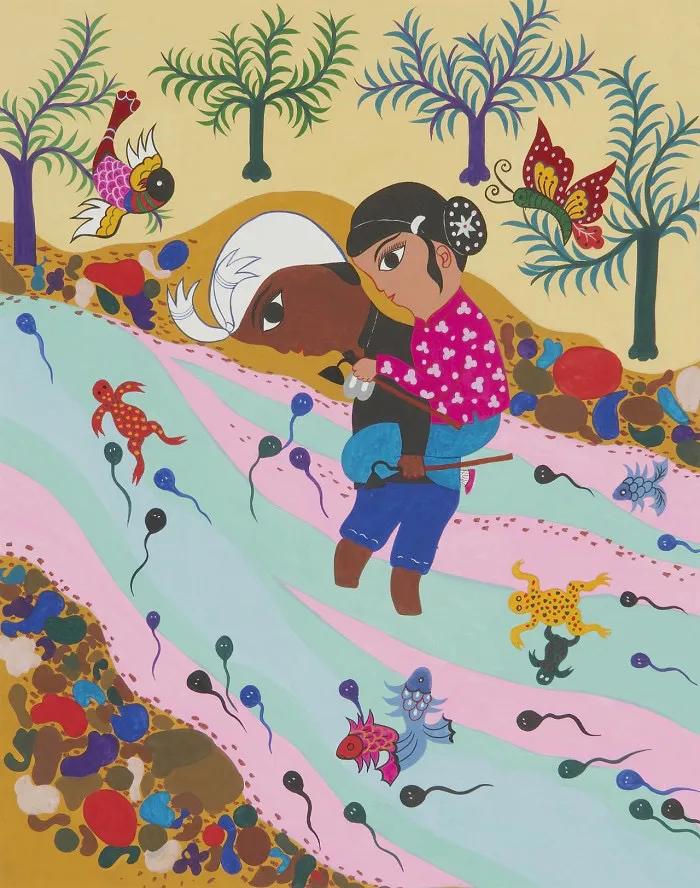 The Loess Plateau full of vitality-Ansai peasant paintings, the unique ...