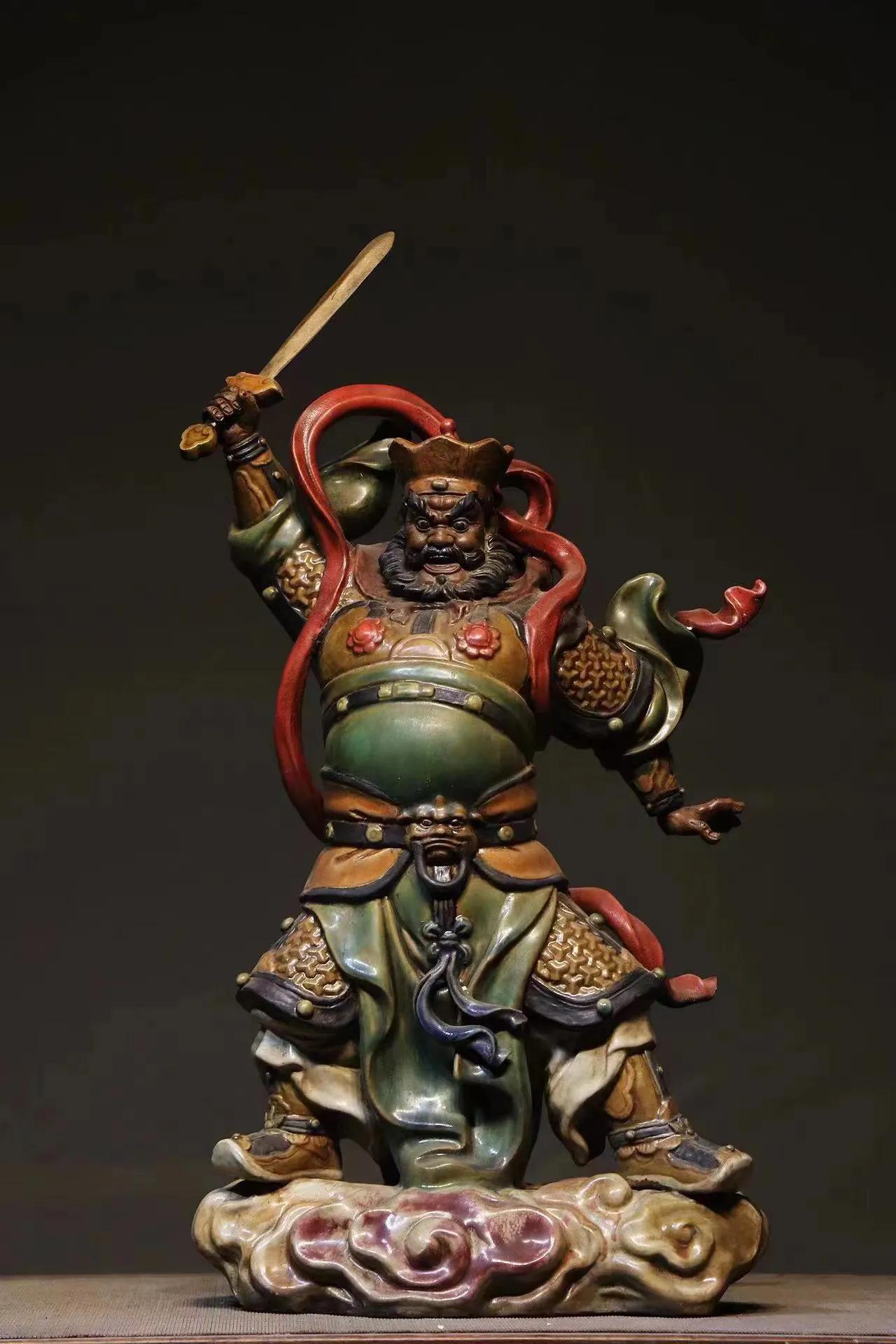 The Four Heavenly Kings are made of purple sand, 45cm high.The Four ...