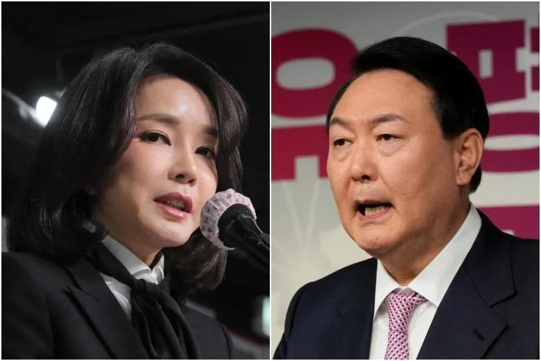 South Korea's new first lady, Kim Gun-hee, turned her 50-year-old face ...