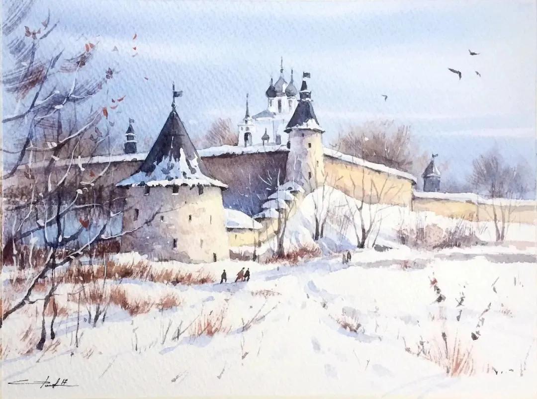 Appreciation of Watercolor Landscape Painting (Olga Kharchenko ...