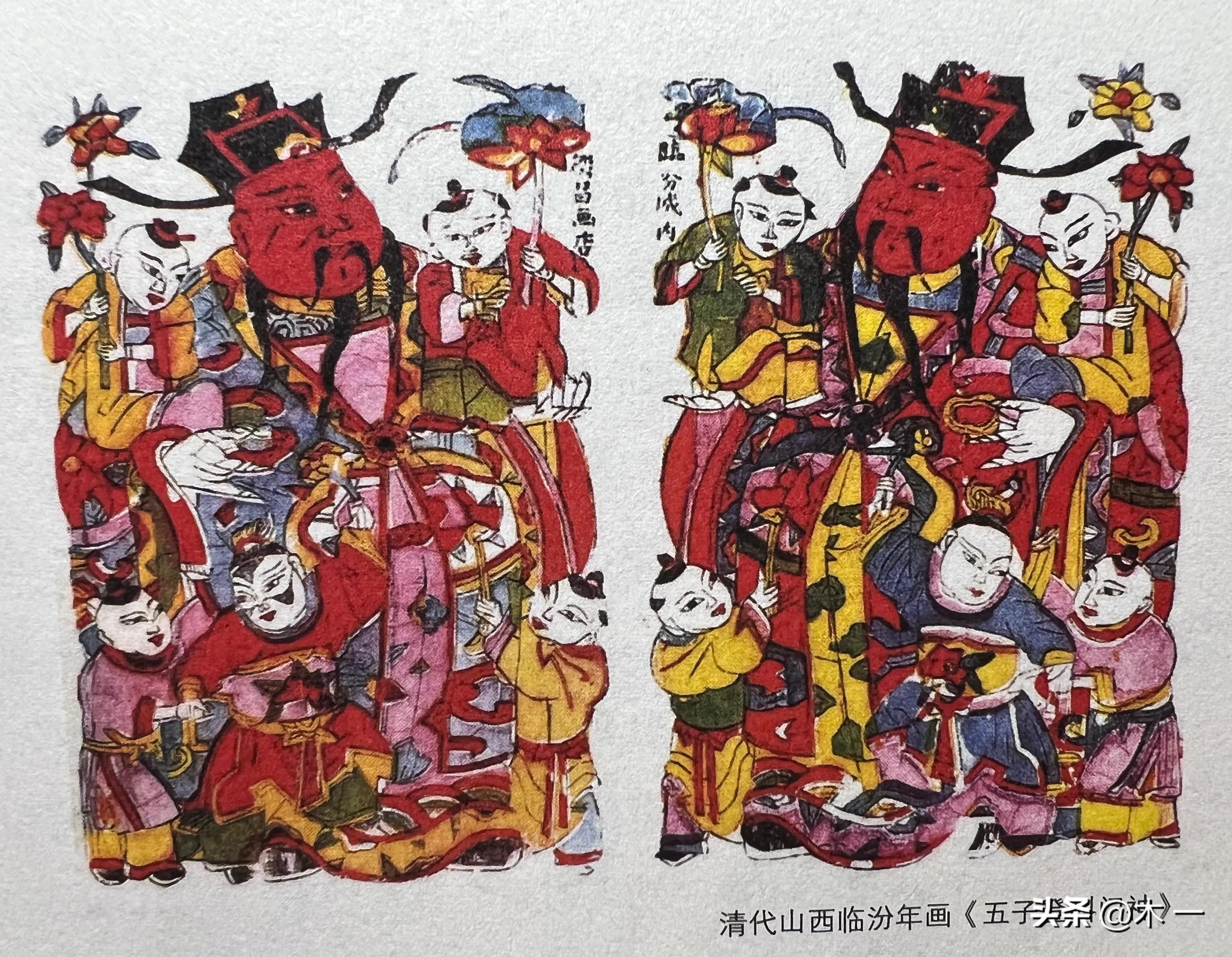 The story of traditional Chinese New Year pictures——Five sons enthroned ...