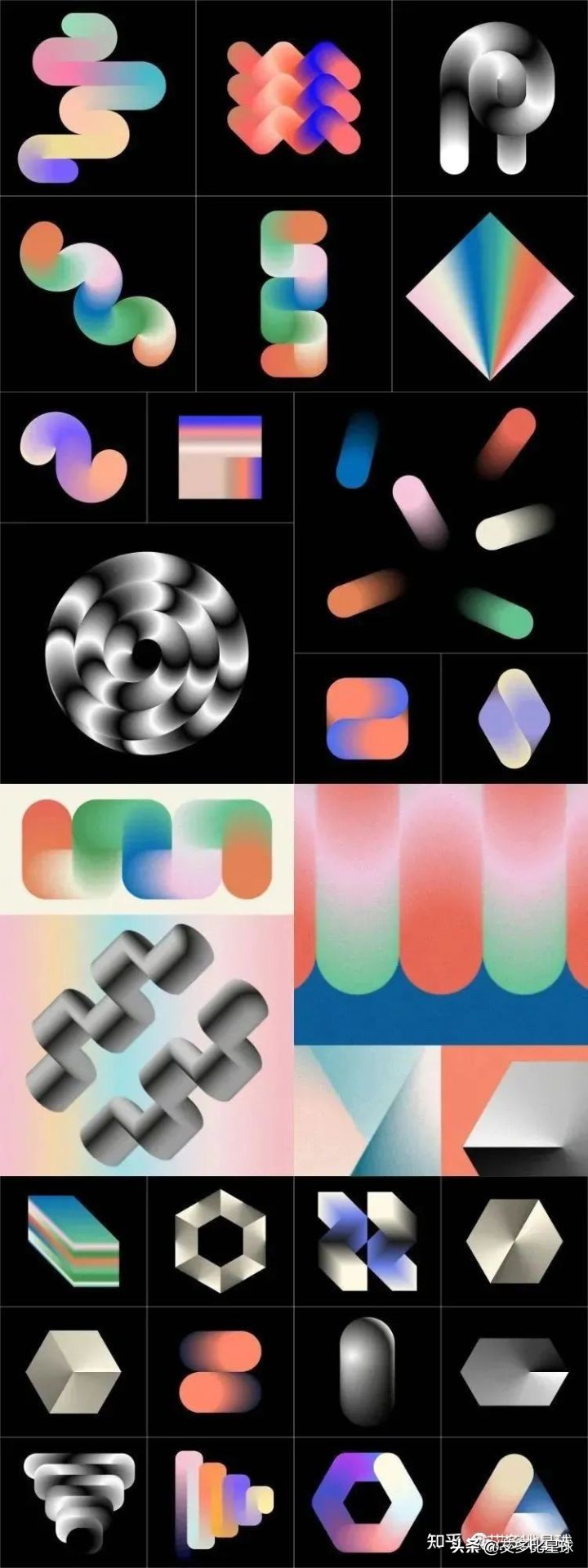 "773" these creative geometric gradient materials, used in design ...