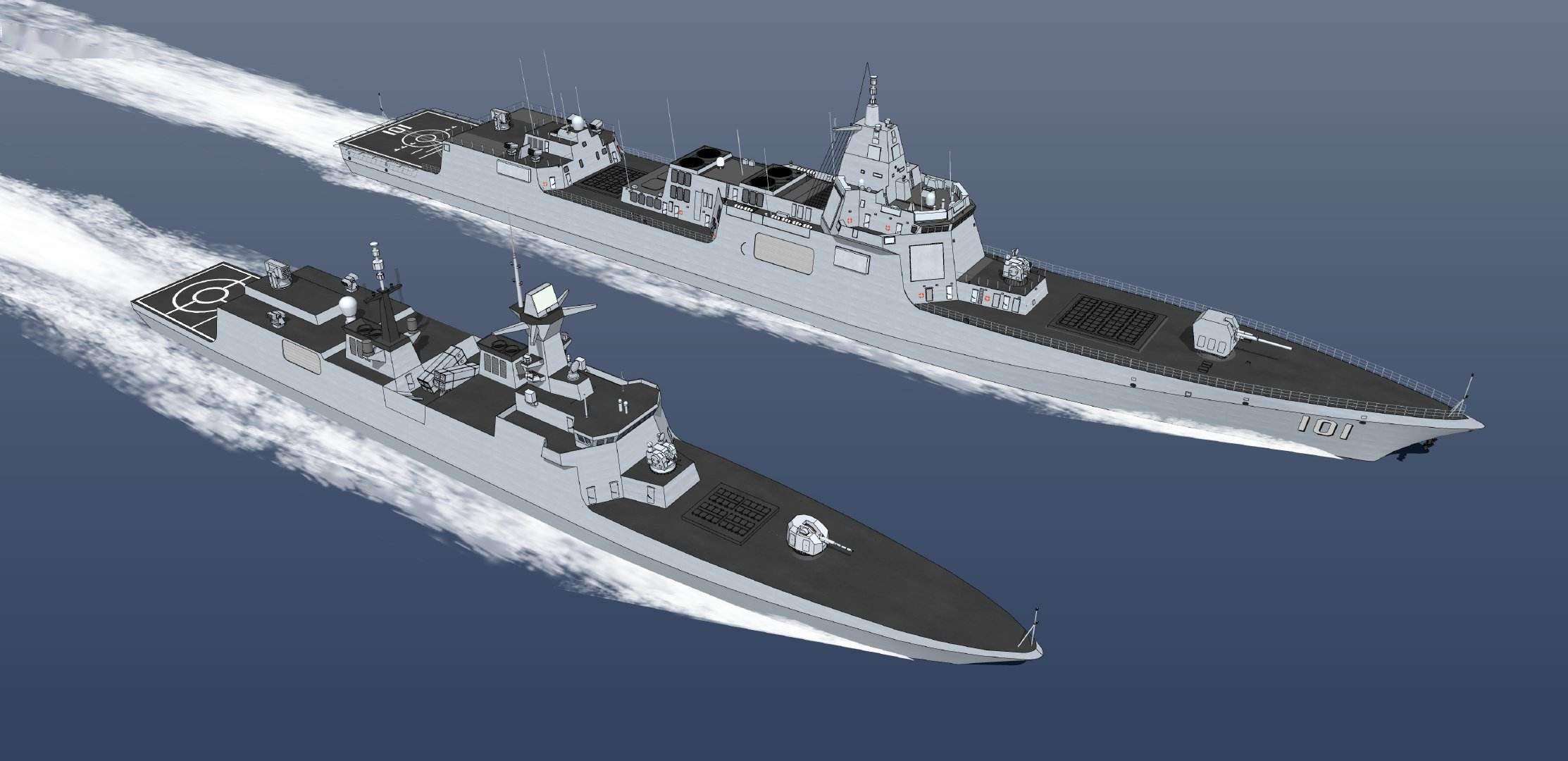 The Type 054B frigate is launched in a low-key manner, the integrated mast is very eye-catching ...