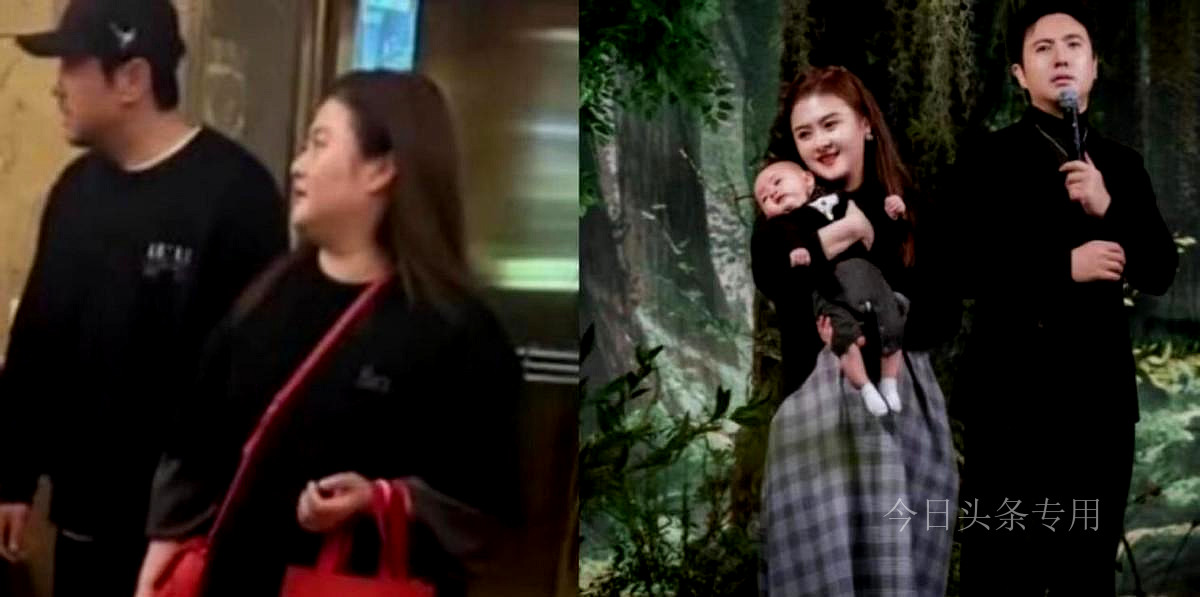 The three members of Shen Teng's family are rarely in the same frame ...