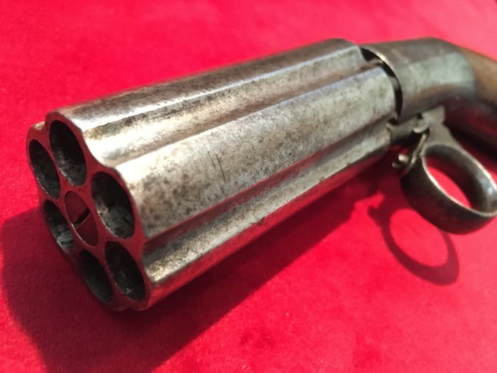 1850 American pepperpot pistol, .38 caliber, predecessor of the Colt ...