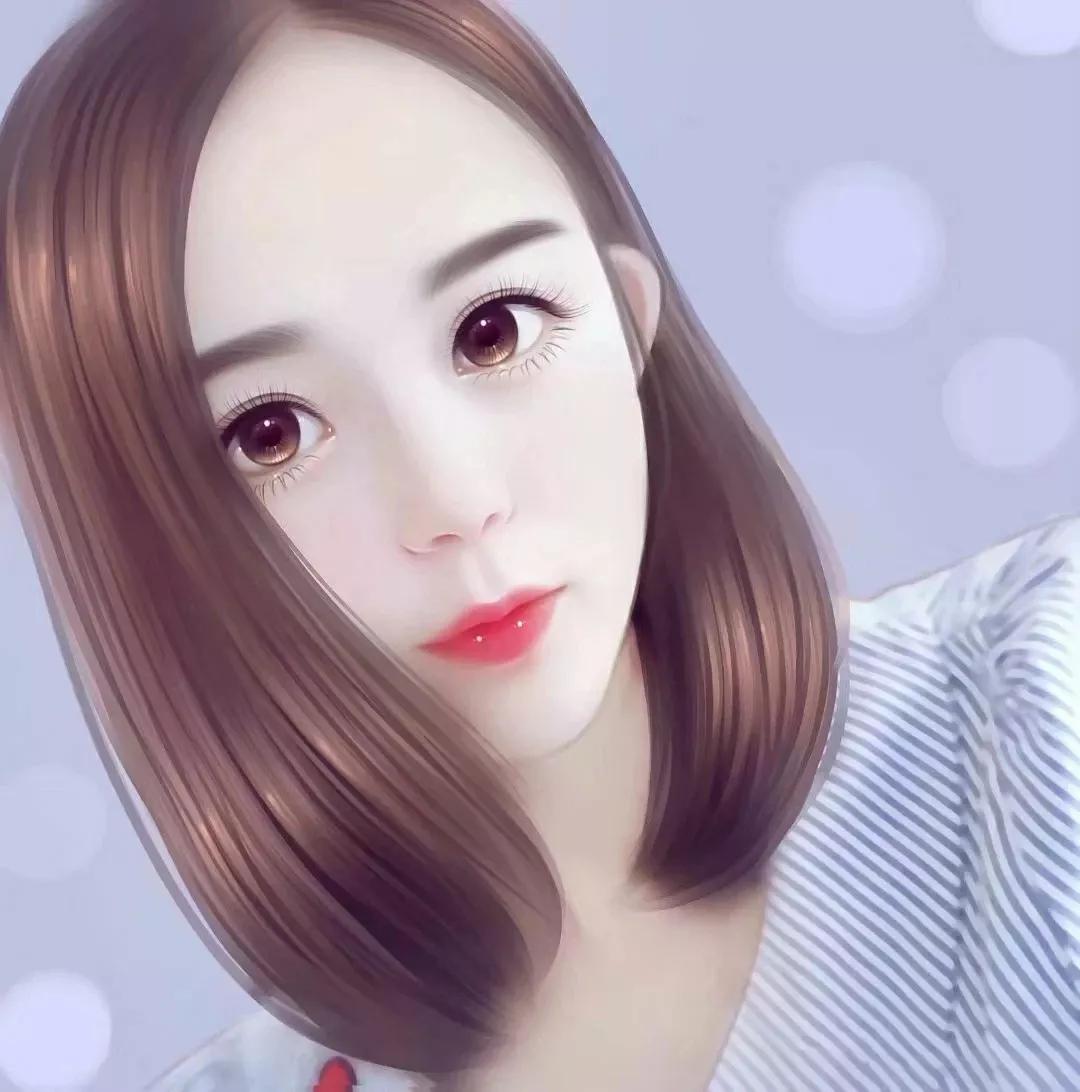 Change to a hand-painted avatar with an elegant, high-value, gentle and ...