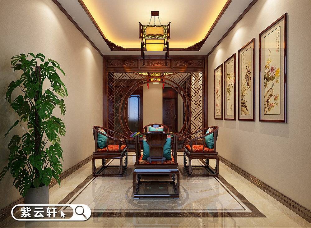 The decoration of Chinese-style villas in Beijing shows the expressive ...