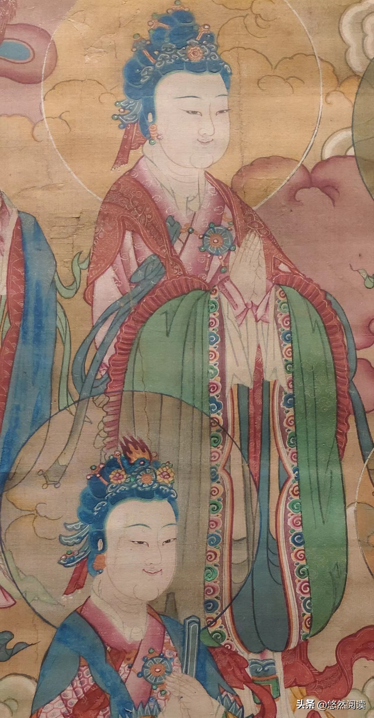 Empress Dowager Mercy's style, the axis of the images of the four Zen ...