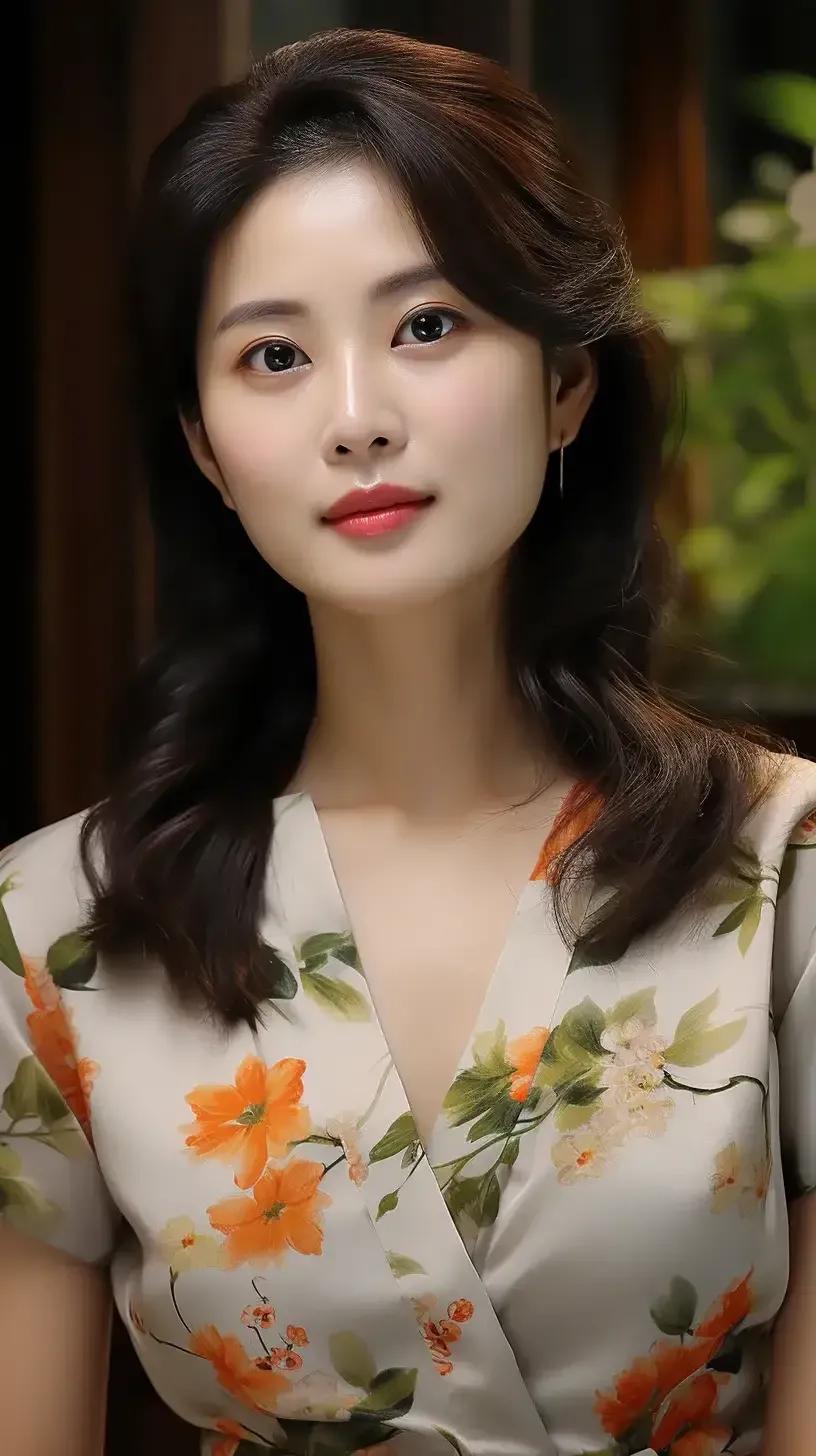 The facial features are exquisite, gentle and pleasant, the face is ...