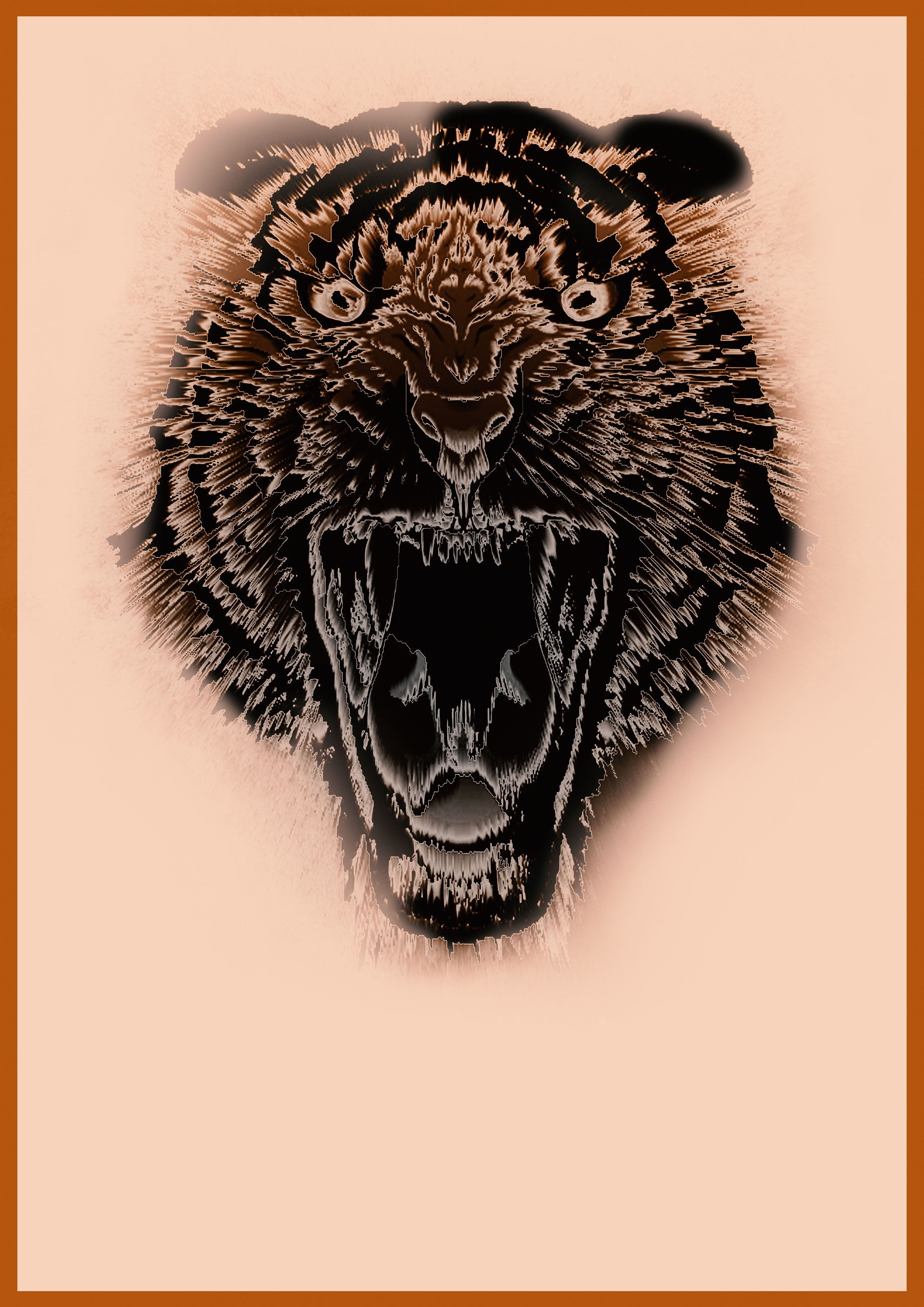 Creative picture poster - a ferocious tiger - iNEWS