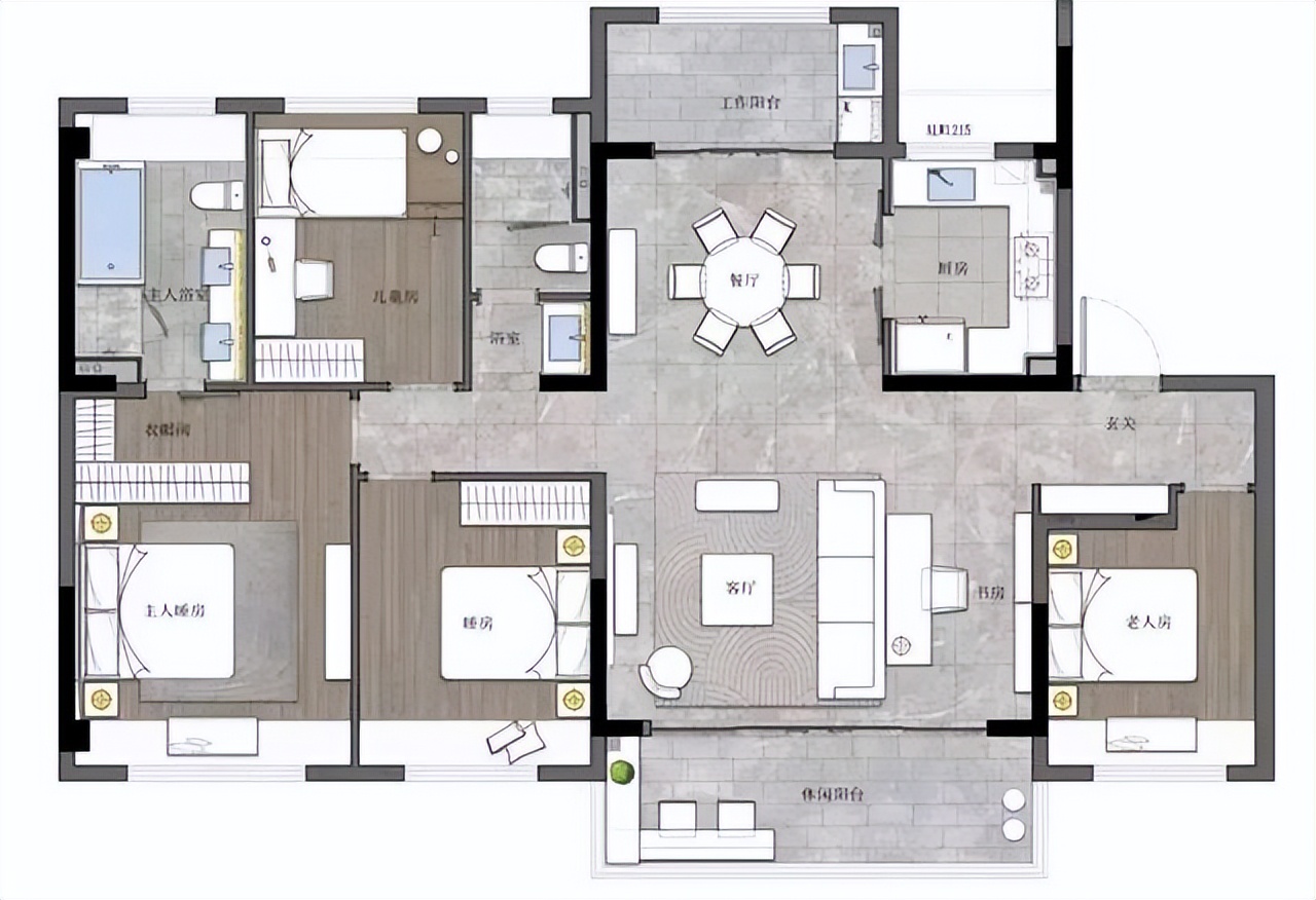 158 square meters of elegant home apartment, the details are quite ...
