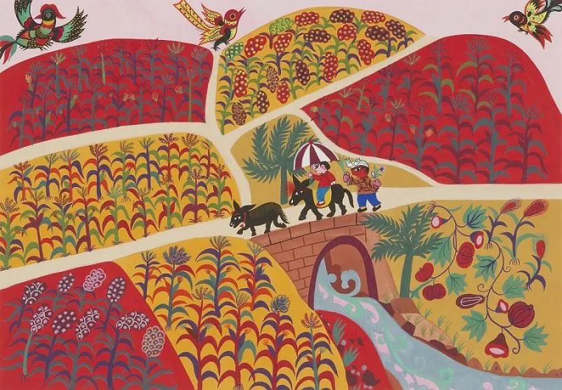 The Loess Plateau full of vitality-Ansai peasant paintings, the unique ...