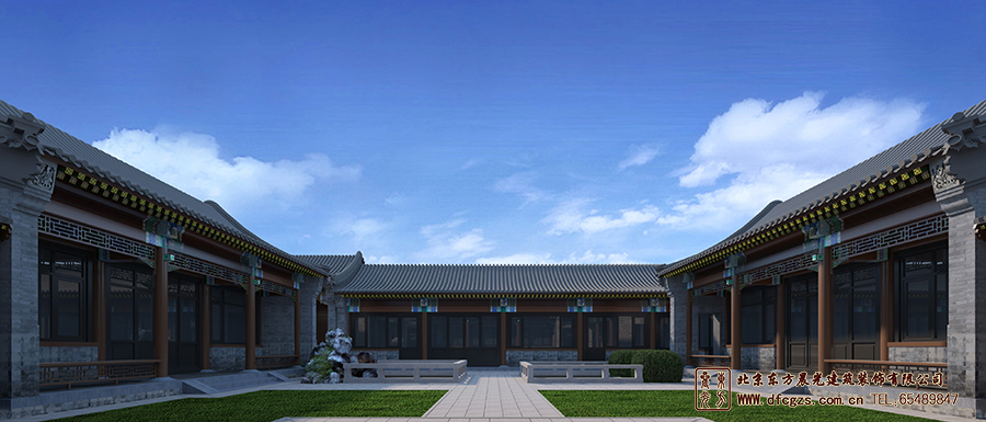 To optimize the disadvantages of courtyard houses, the overall layout ...