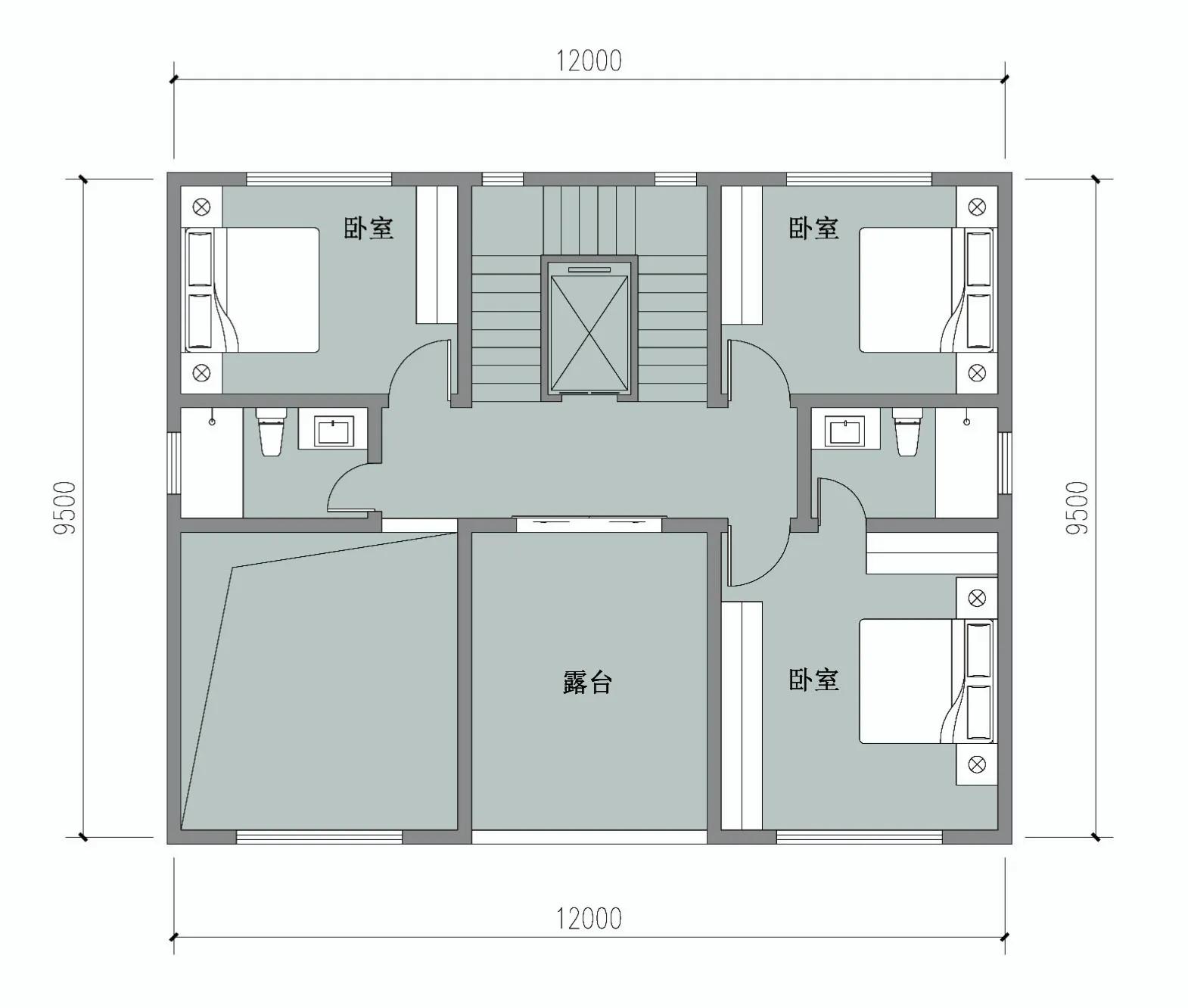 Covering an area of 120 square meters, there are two versions of square ...