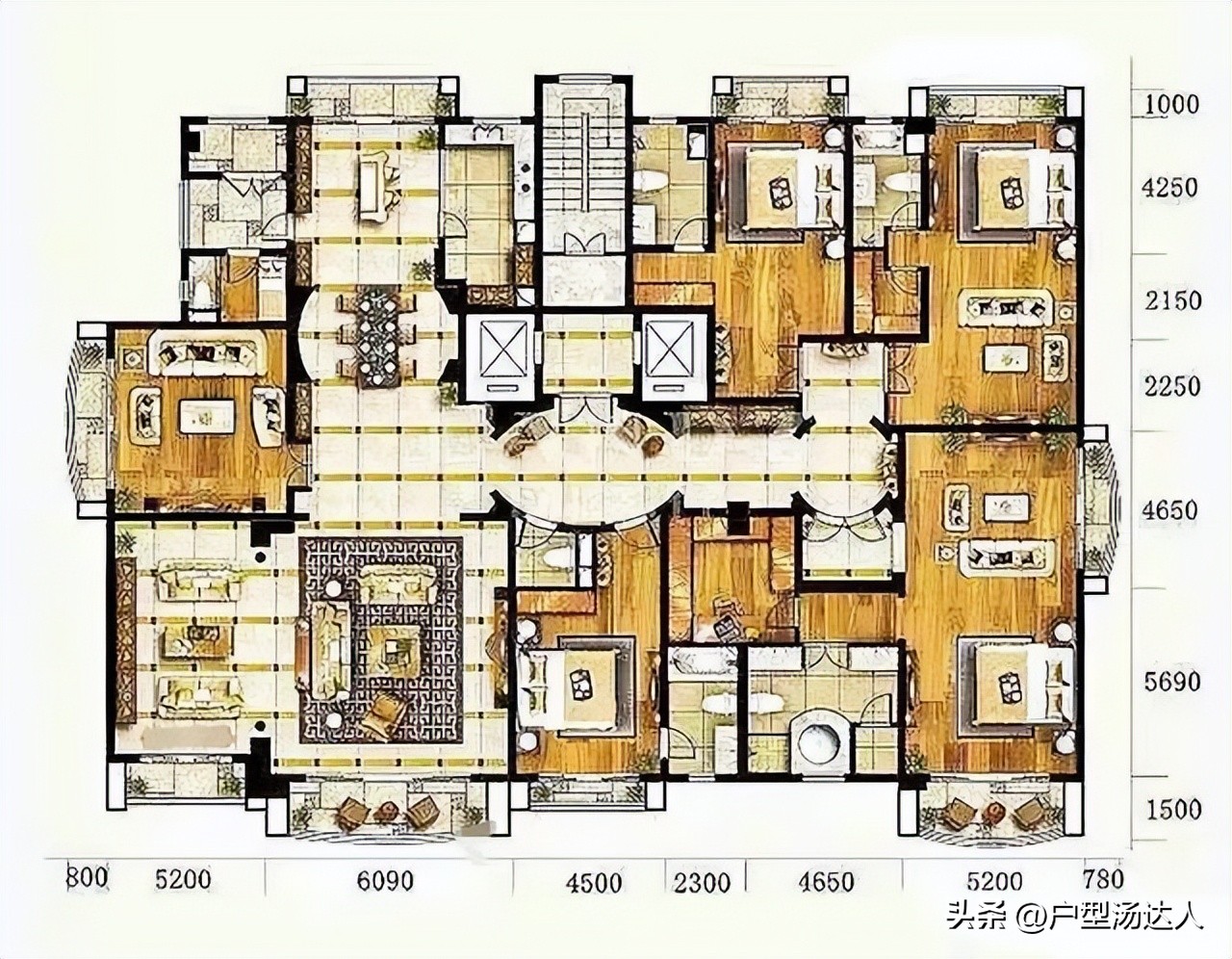 The 600-square-meter super large flat with two elevators on the first ...