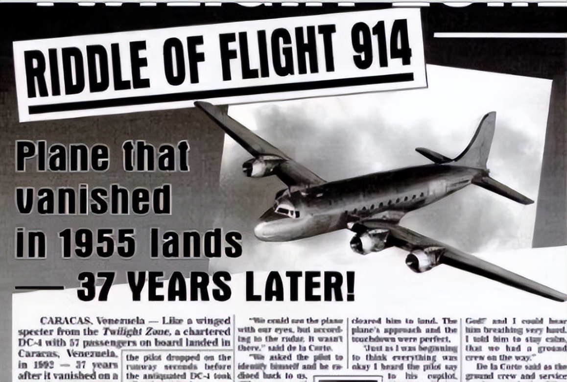 Flight 914 disappeared suddenly in 1955 and reappeared 35 years later ...