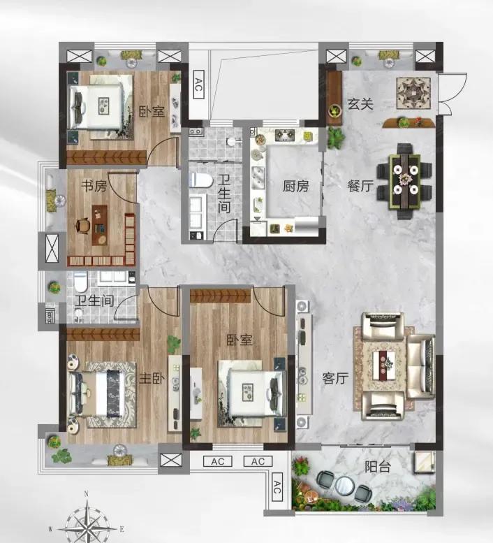 The ideal four-bedroom apartment of 151 square meters makes people ...