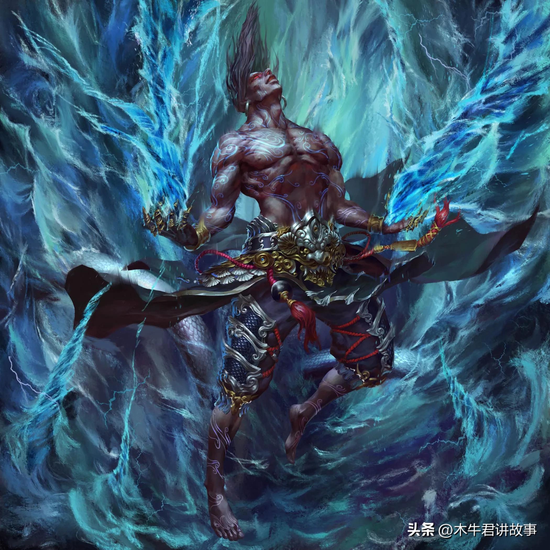 Chinese mythology - Gun and Yu govern the waters (middle), King Yu ...