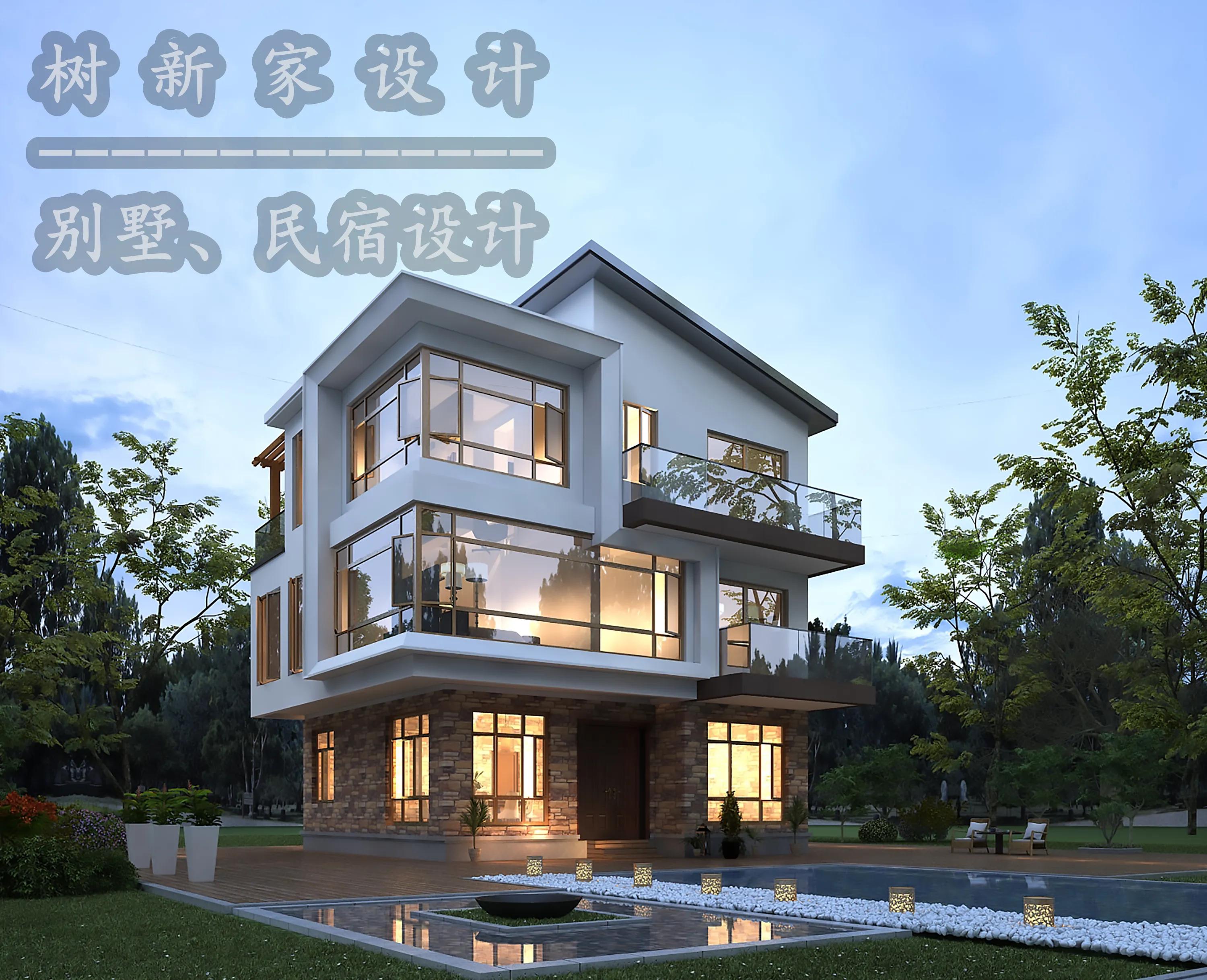 80-square-meter three-story modern-style villa is a different rural ...