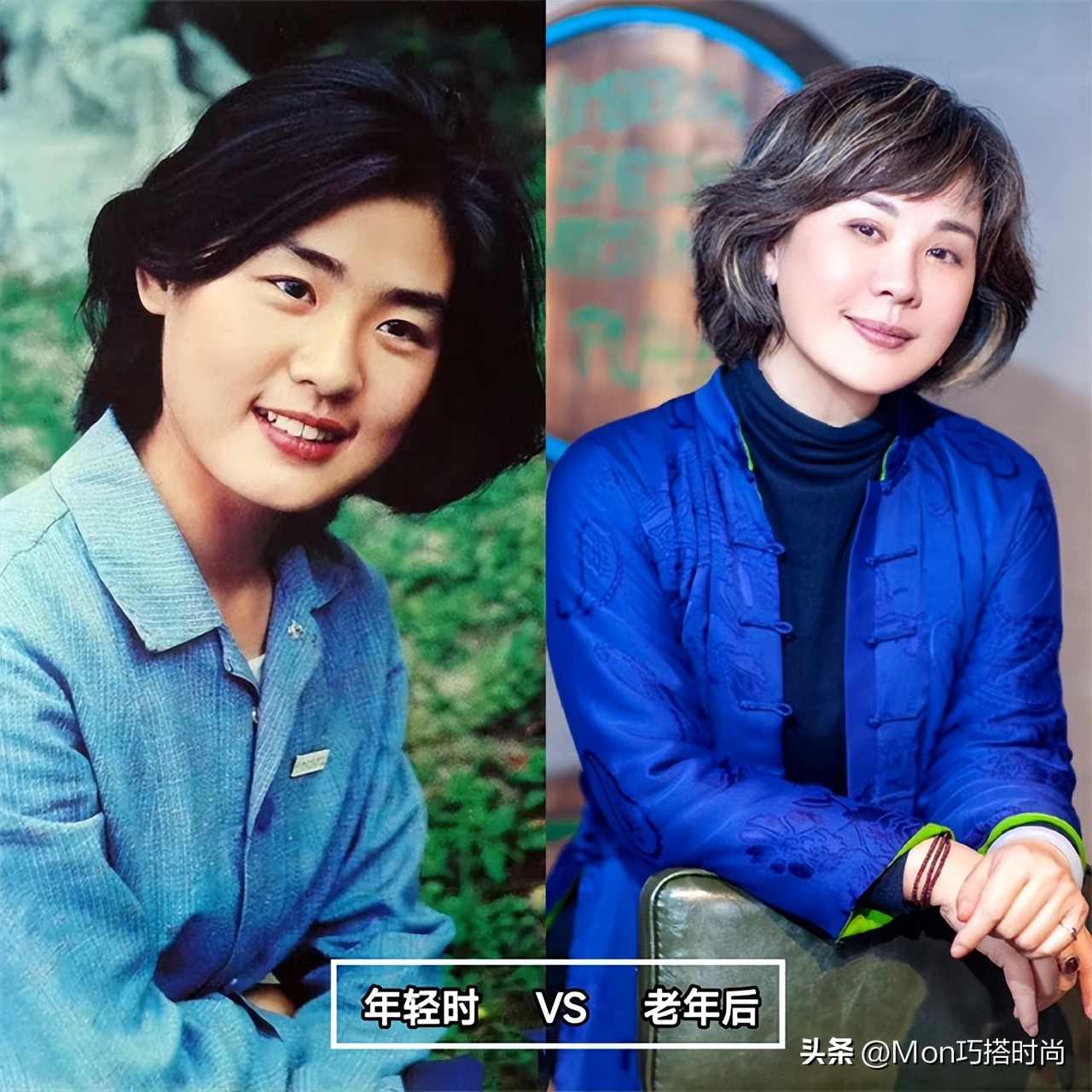 Cong Shan, who is aging naturally at the age of 61, wears simple but ...