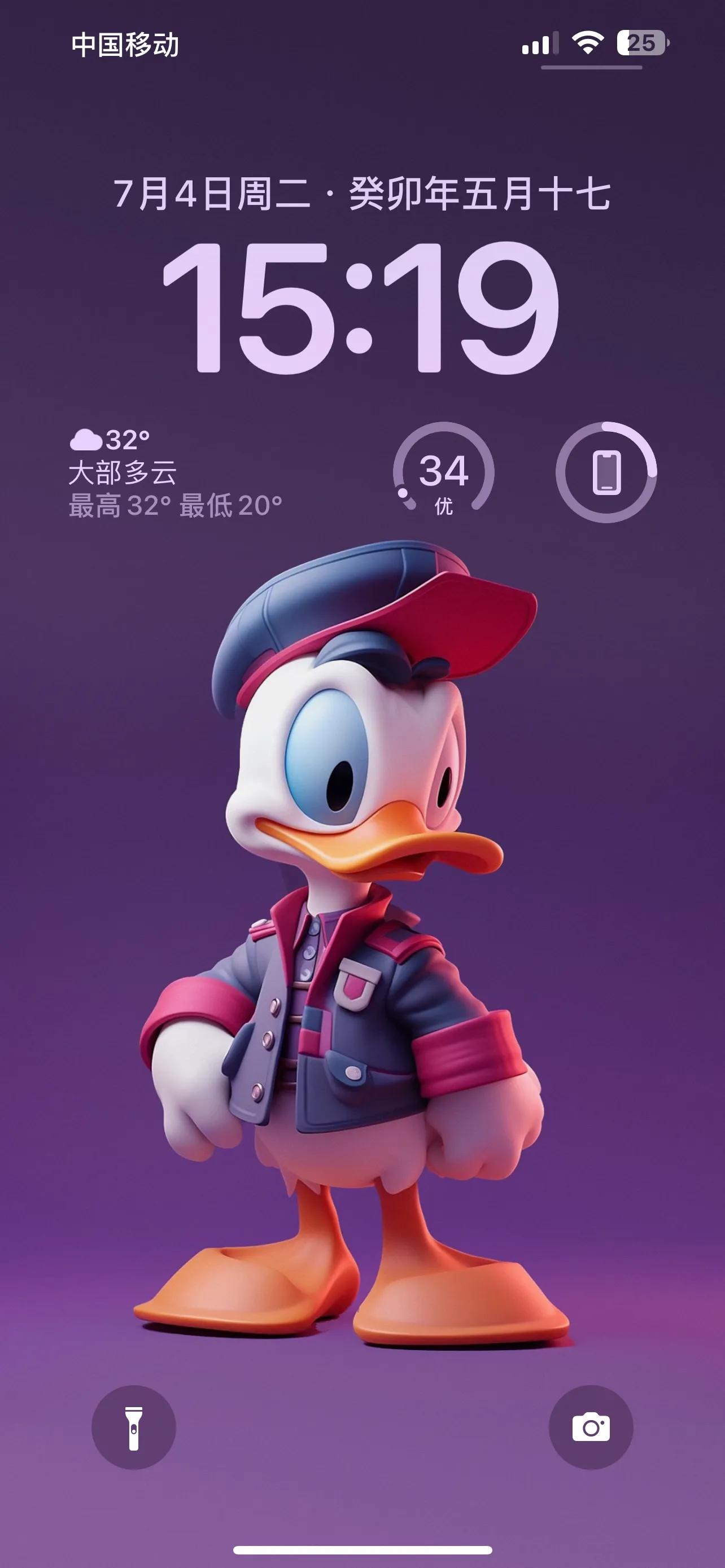 This look is amazing, Donald Duck Apple mobile phone set picture ...