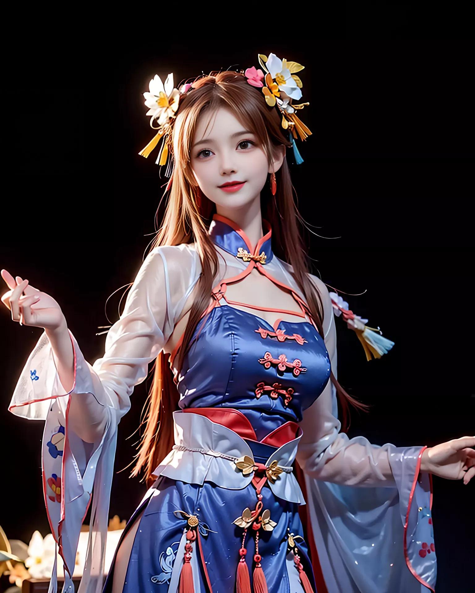 Cos effect of Wang Zhaojun begging to weave love skin - iMedia