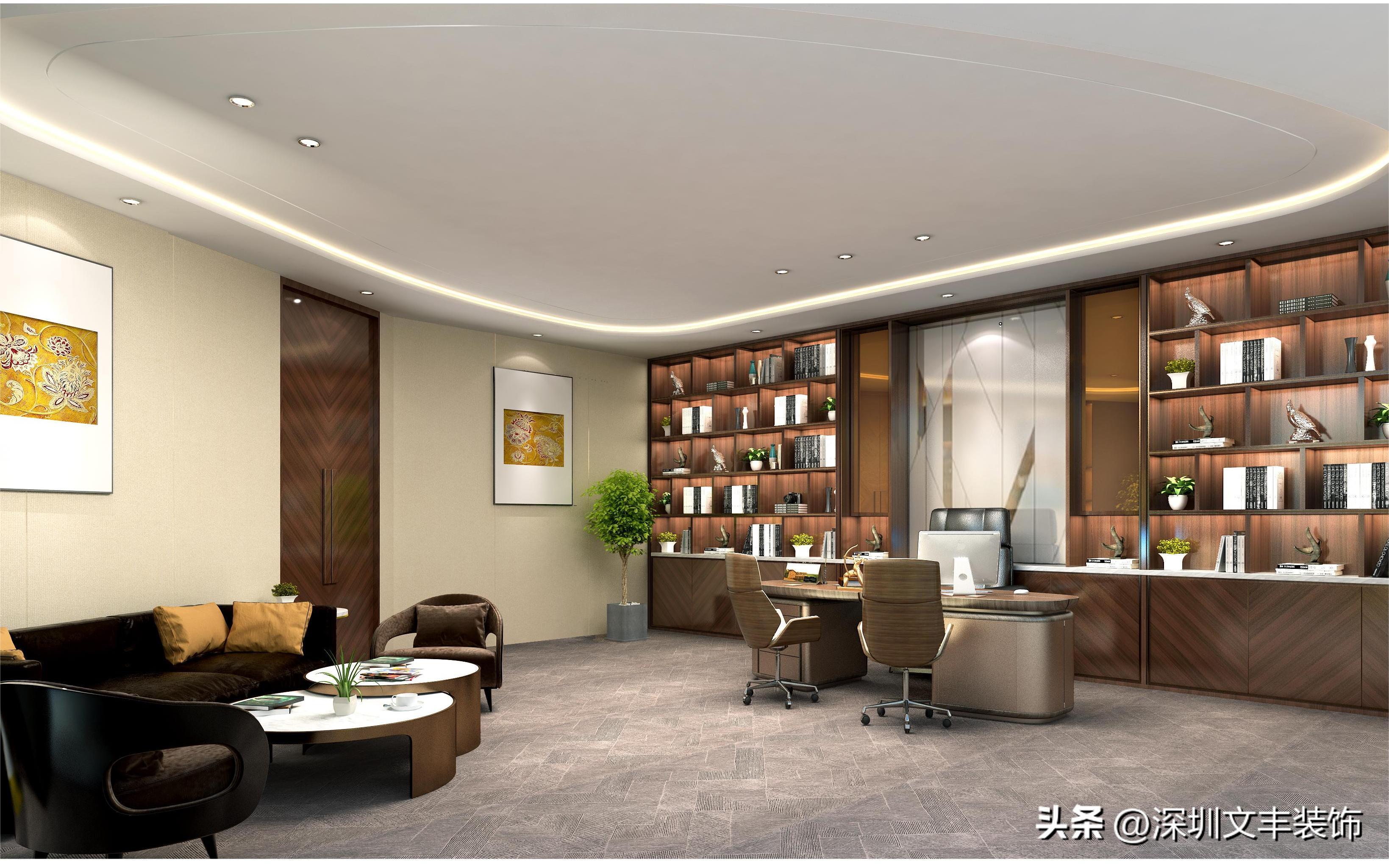 Office design_Office decoration renderings_How to decorate the office ...
