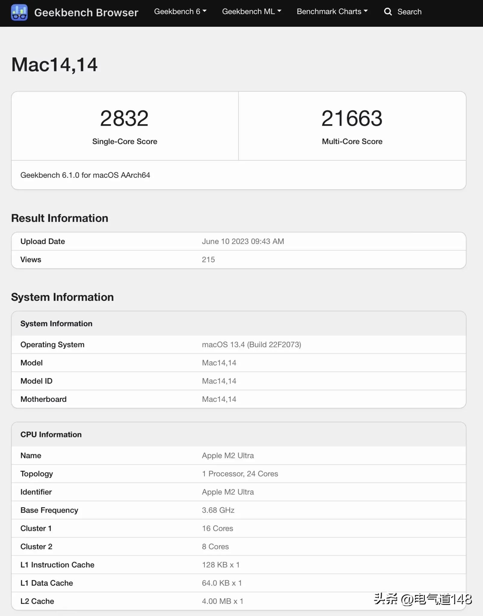 How much faster is the M2 Ultra's running score and exposure than the ...