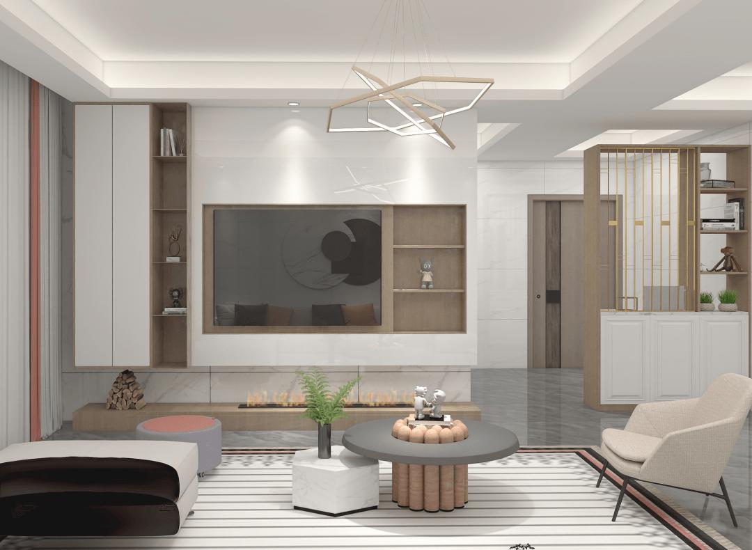 120㎡ modern minimalist style, high-grade gray looks elegant, three ...