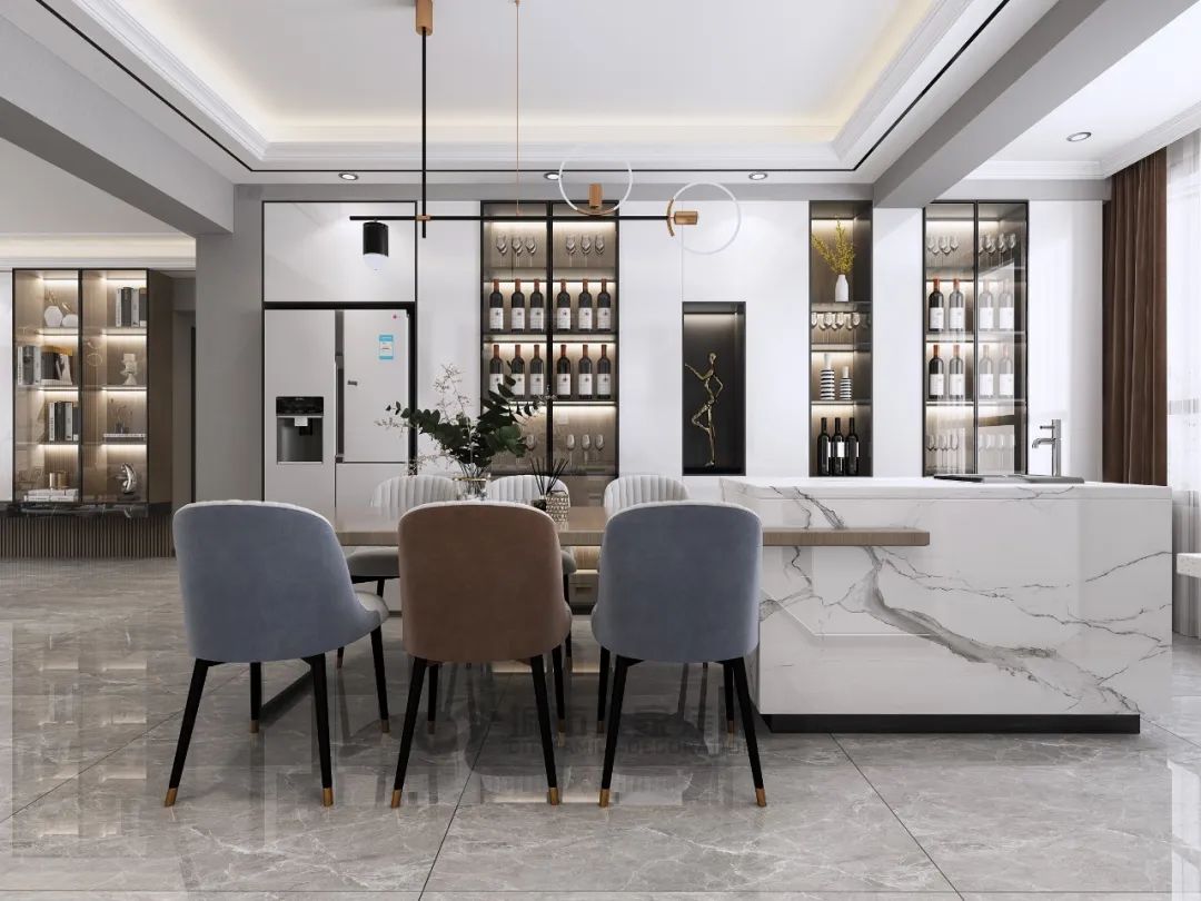 170 square meters four-bedroom modern light luxury, comfortable and ...