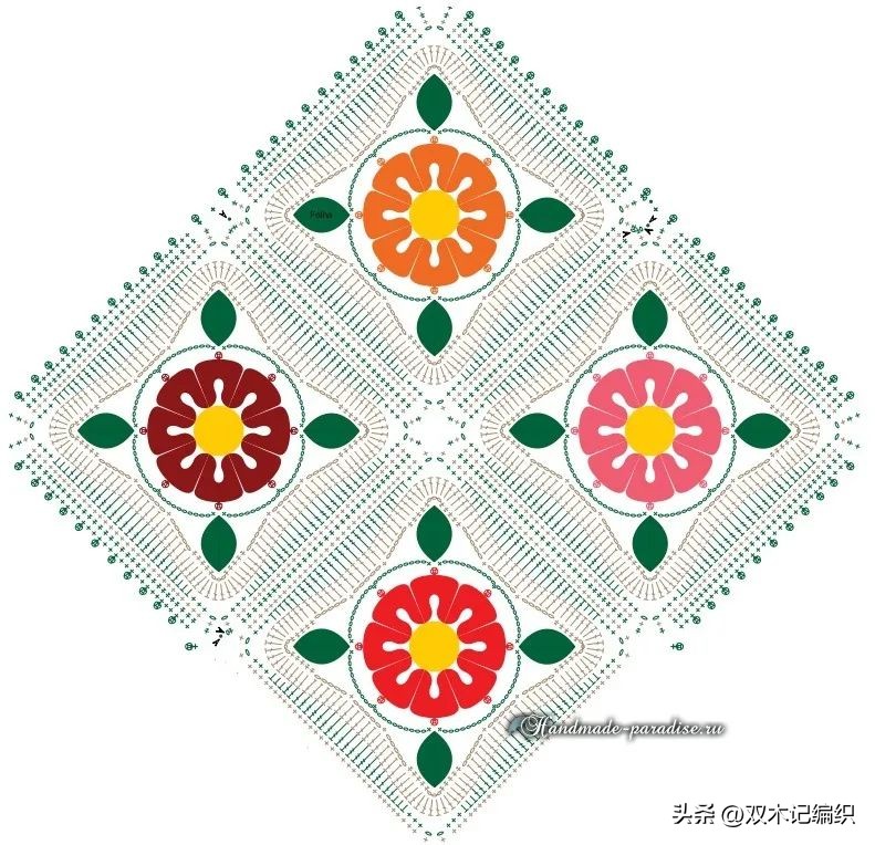 Share a super beautiful rhombus flower blanket - iNEWS