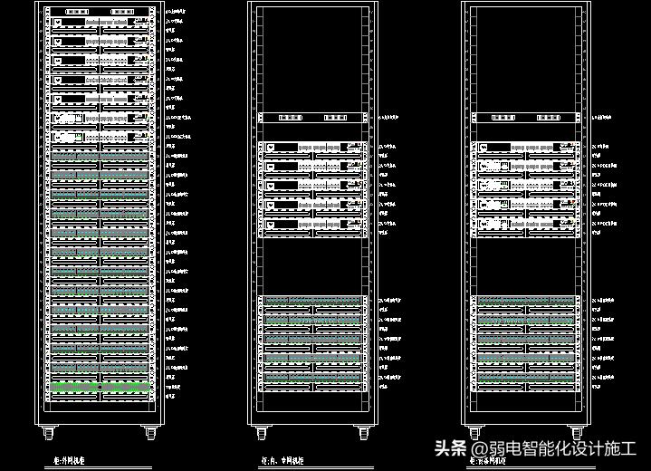 Weak current cabinet CAD block material, including system equipment ...
