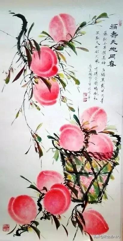 The longevity peaches he painted are ingenious and interesting ...