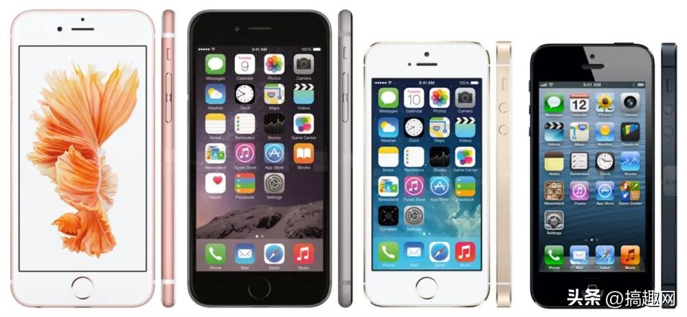 A summary of the appearance design comparison of iPhone generations ...