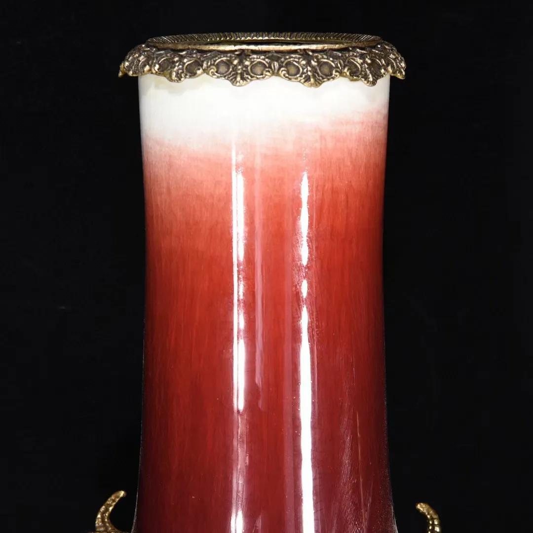 Qing qianlong reflow red glaze vase - iNEWS