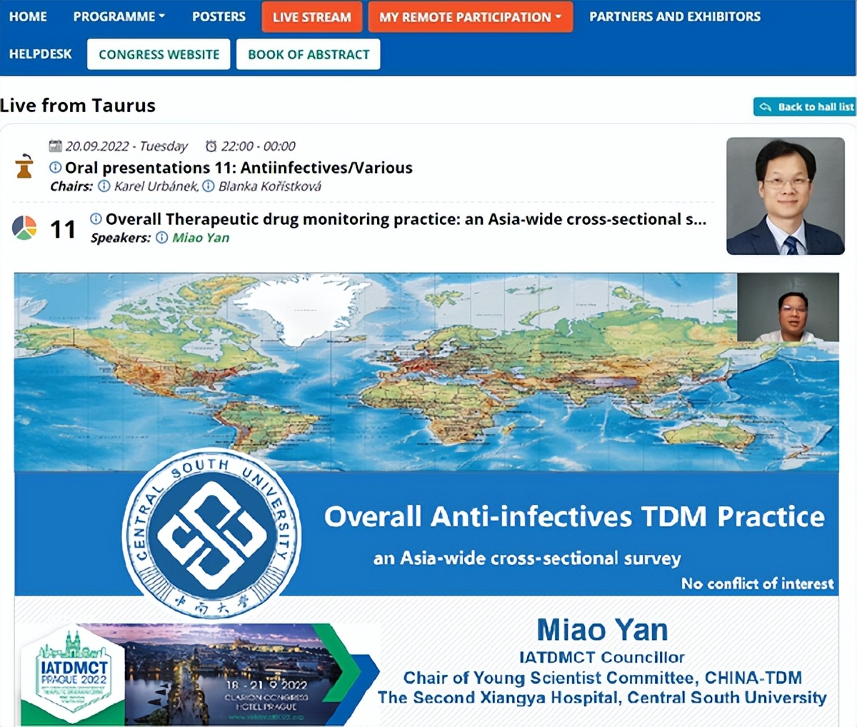 Associate Professor Yan Miao speaks at the 2022 Annual Meeting of the International Society for ...