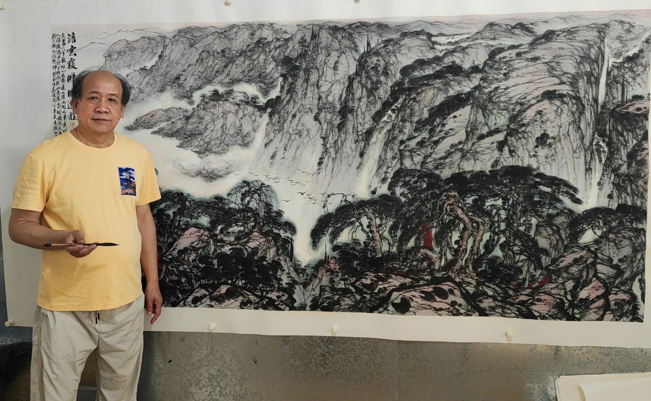 The art of blue and green landscape painting in Datu Sanyang - iNEWS