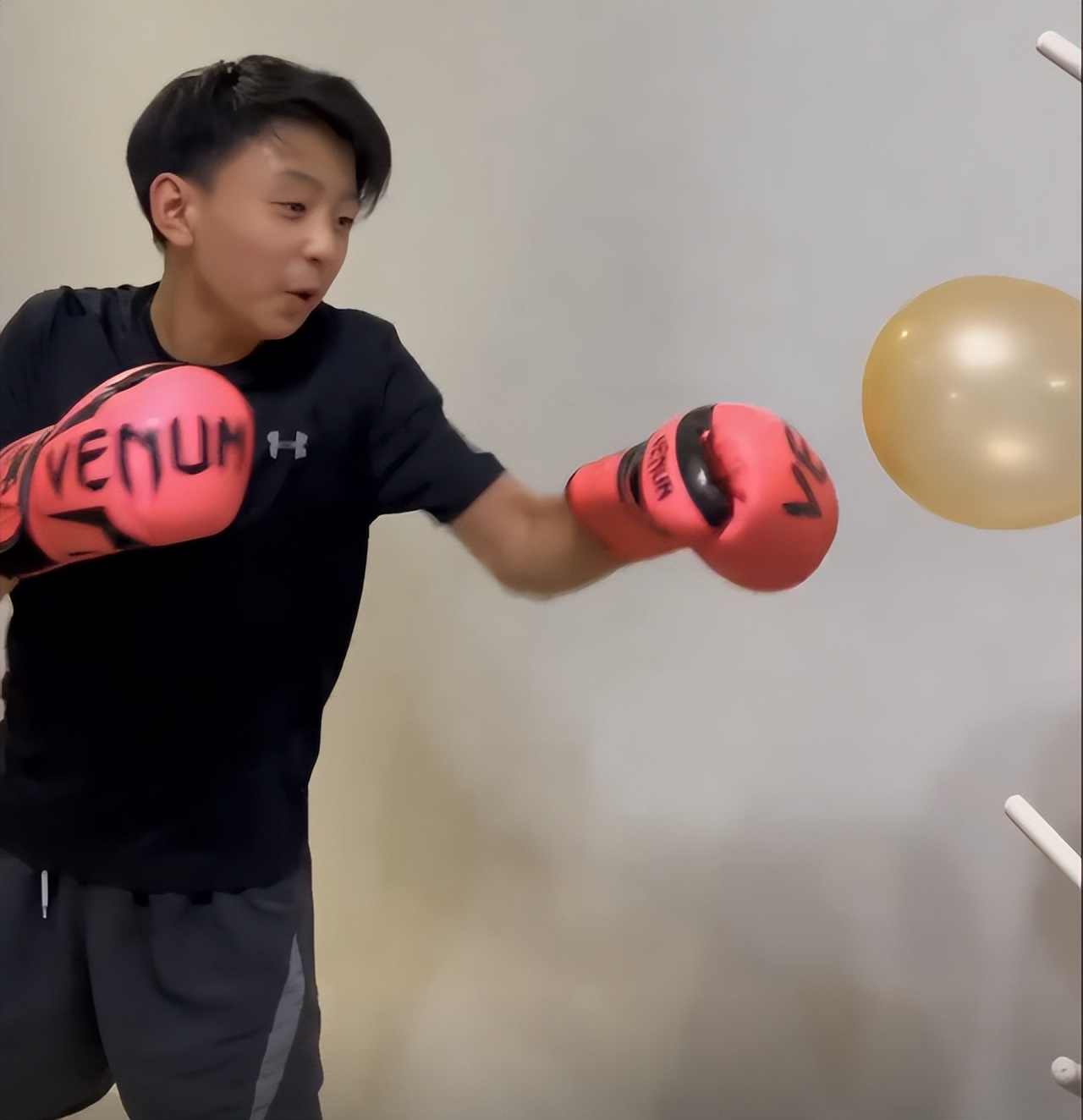Cecilia Cheung's 12-year-old son practices boxing, grows a mustache ...